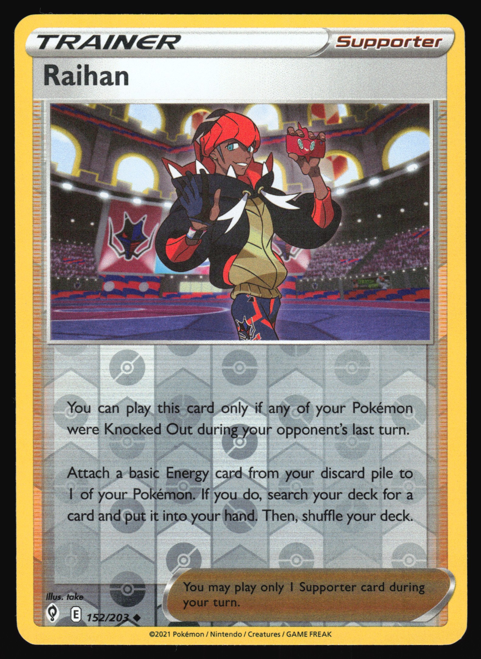 2021 Pokemon Evolving Skies Trainer Raihan on Kronozio