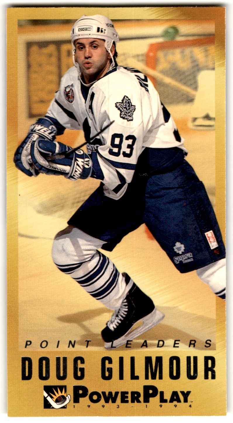 1993-94 Fleer PowerPlay Point Leaders Doug Gilmour #2 on Kronozio