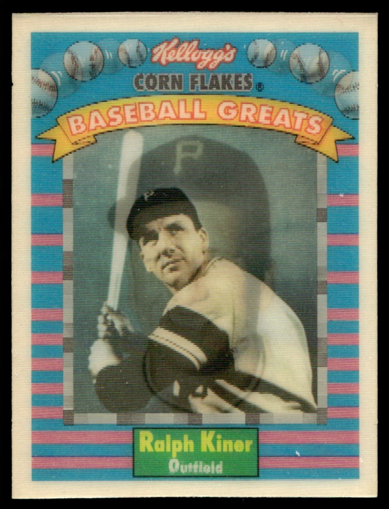 1991 Kellogg's Corn Flakes Baseball Greats Ralph Kiner #15 on Kronozio