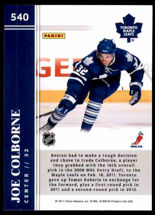 2011-12 Score Joe Colborne Hr RC #540 on Kronozio