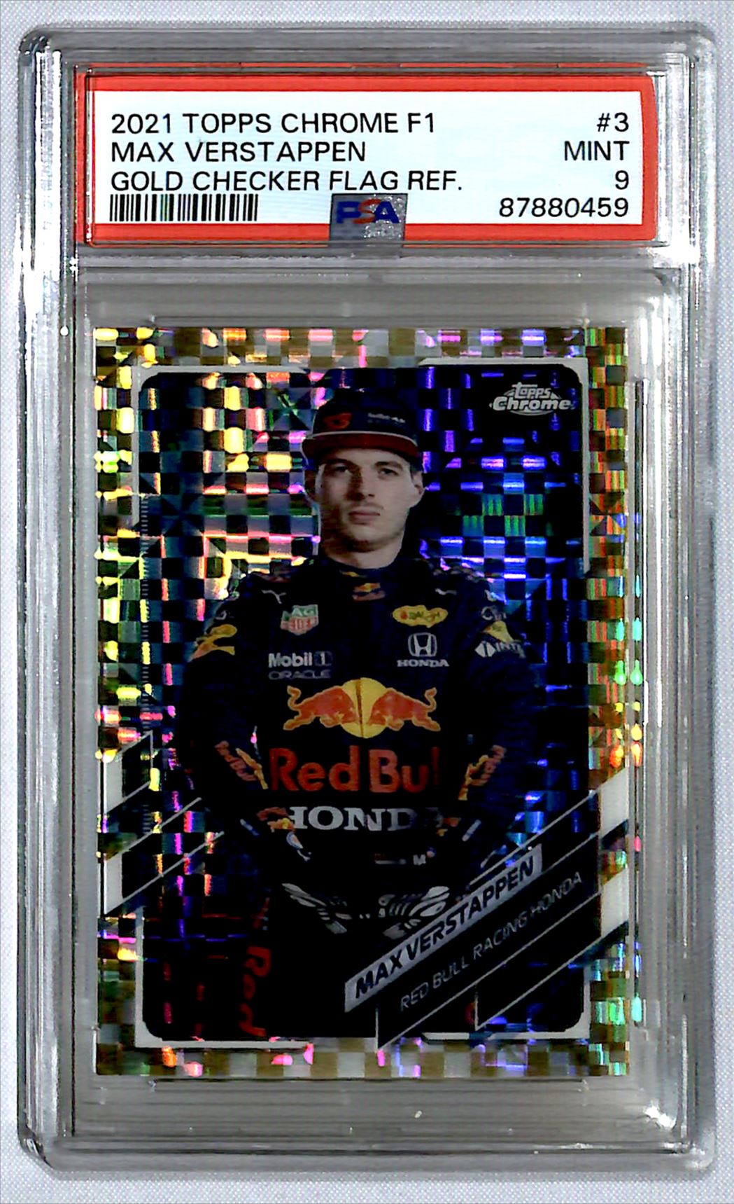 2021 Topps Chrome Formula 1 Gold Checker Flag Max Verstappen #3 on Kronozio