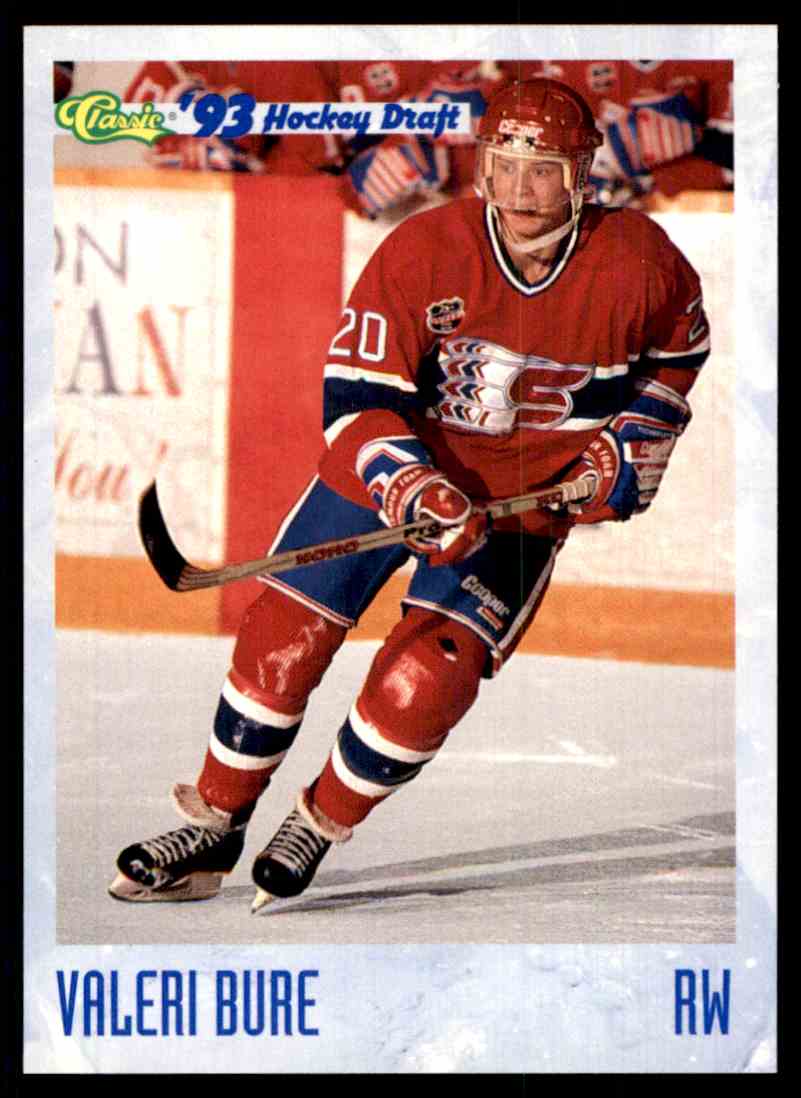 Valeri Bure Hockey 1994 95 Classic Valeri Bure #30 On Kronozio