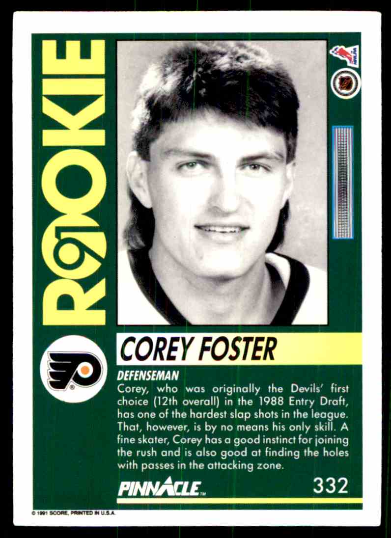 1991-92 Pinnacle Corey Foster #332 on Kronozio