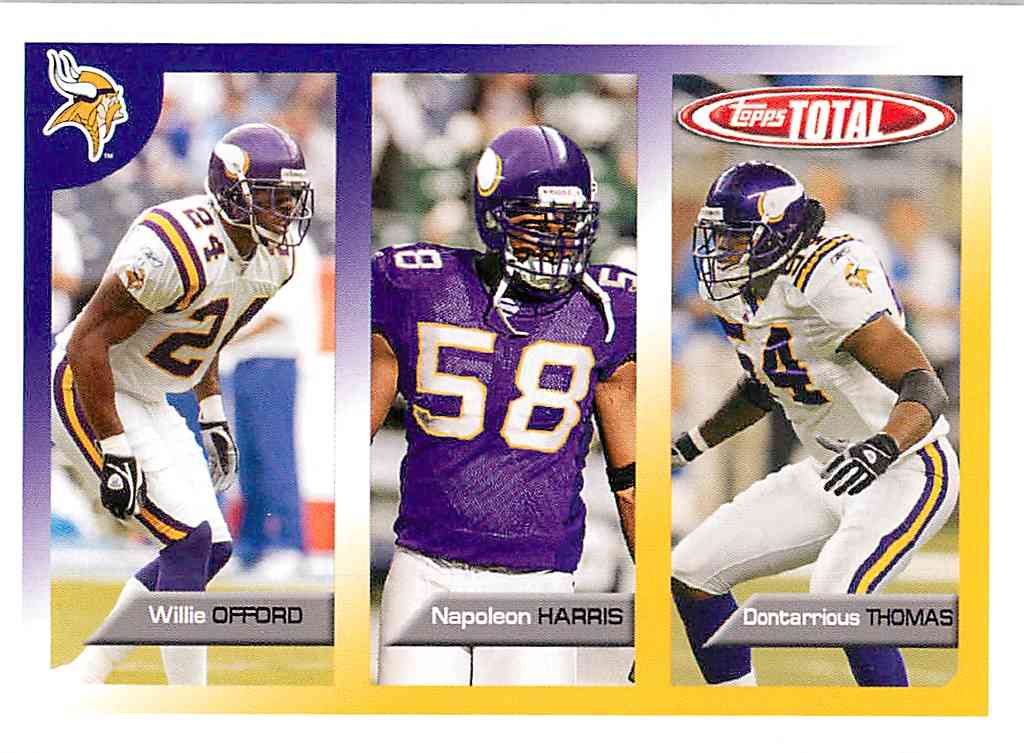 2005 Topps Total Willie Offord, Napoleon Harris, Dontarrious Thomas ...