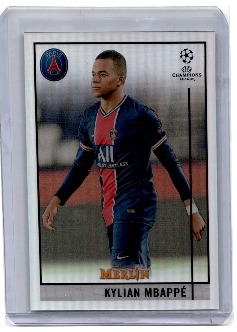 2021 Merlin Refractor Kylian Mbappe #100 on Kronozio