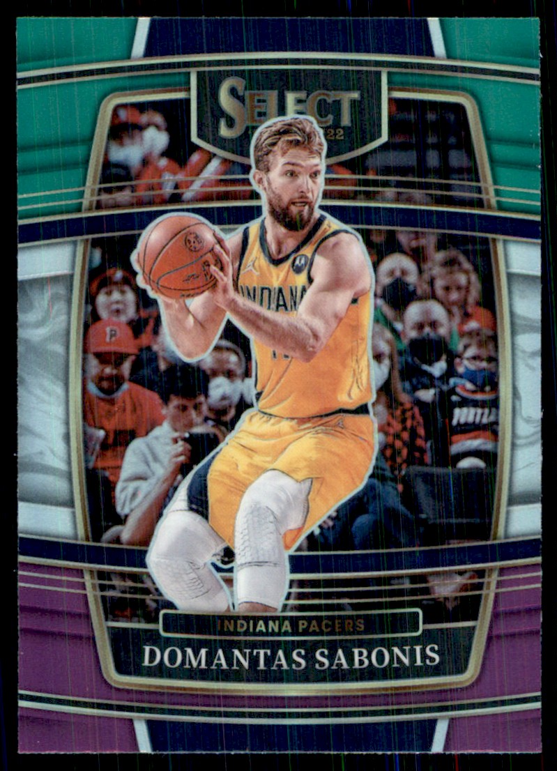 2021-22 Select Prizms Green White Purple Domantas Sabonis #73 on Kronozio