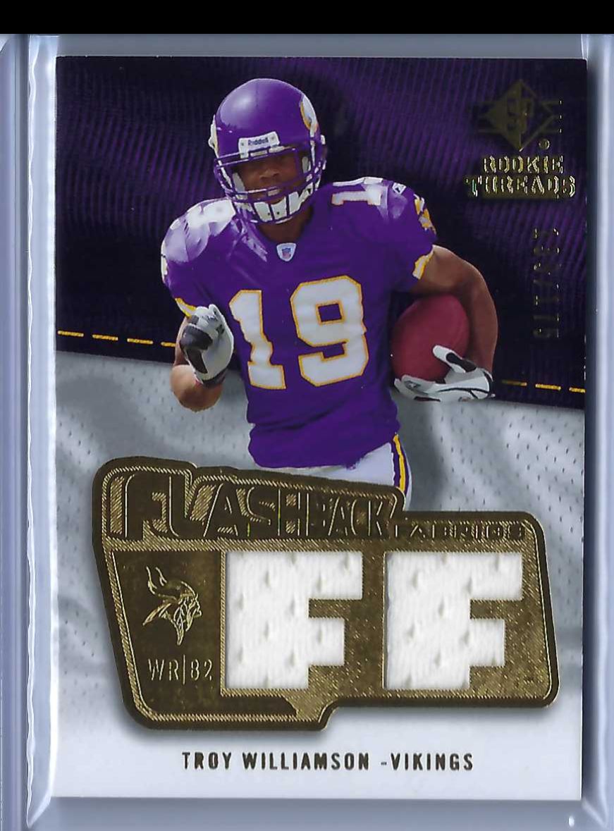 2008 SP Rookie Threads Flashback Fabrics Troy Williamson #FF-WI on Kronozio