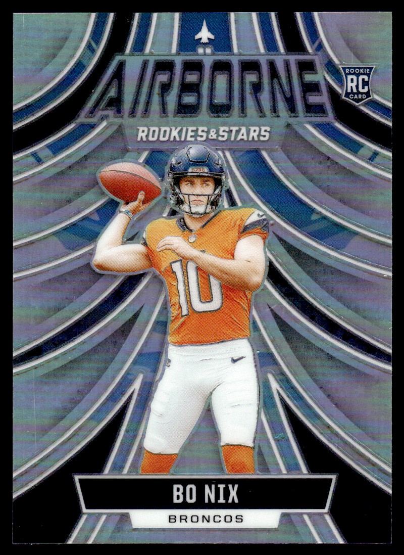 2024 Rookies & Stars Airborne Silver Bo Nix #A-BNX on Kronozio