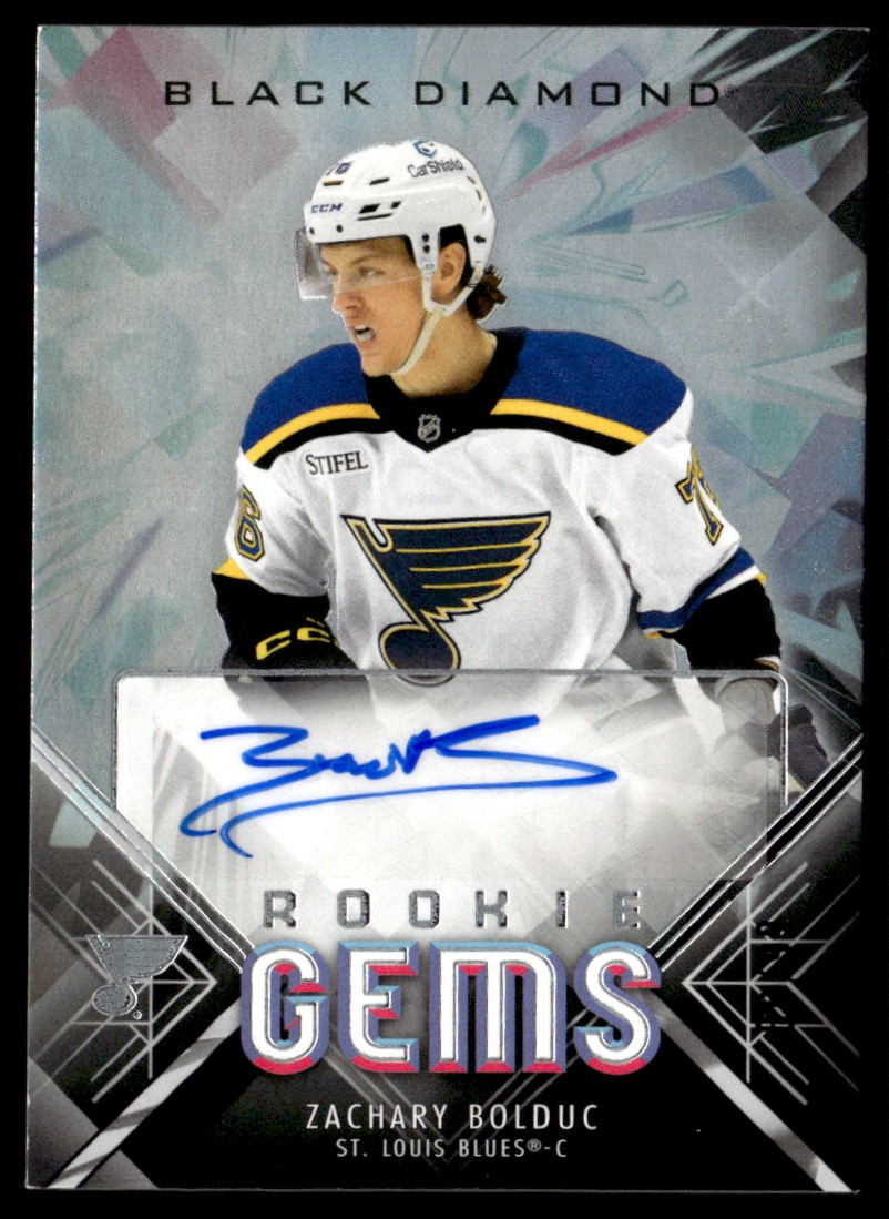 2024-25 Upper Deck Black Diamond Rookie Gems Signatures Zachary Bolduc ...