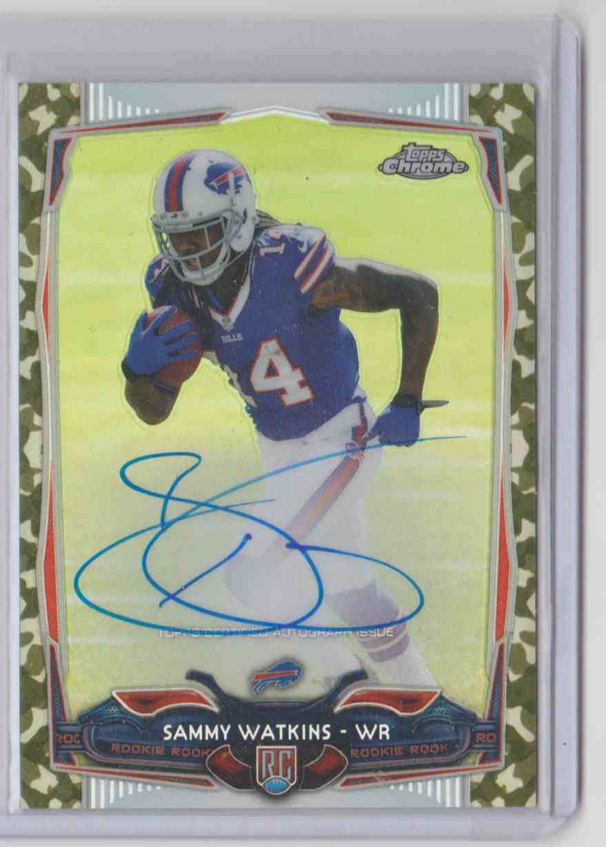2014 Topps Chrome Rookie Autographs Camo Refractors Sammy Watkins #138 ...