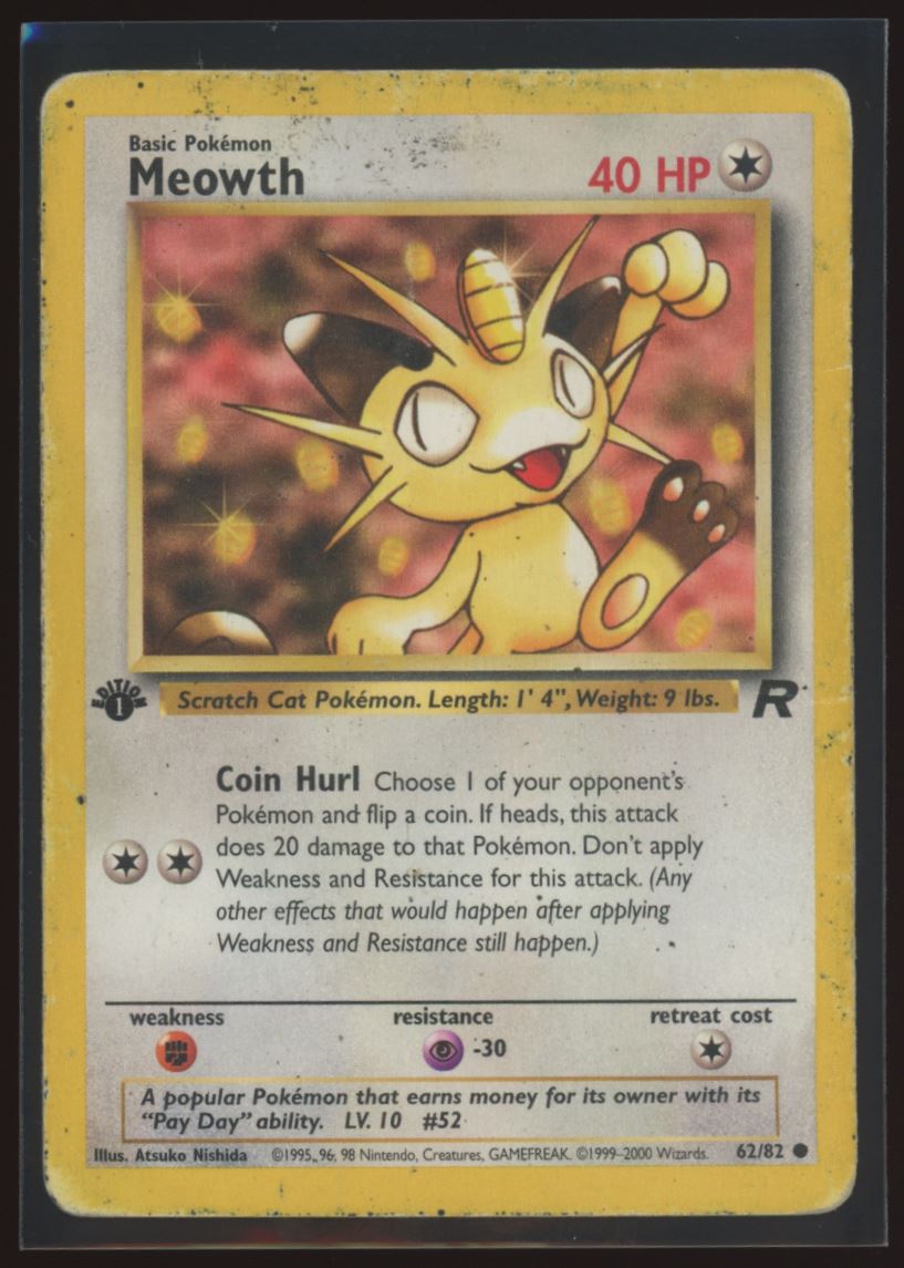 2000 Classic - Team Rocket Meowth #62 on Kronozio