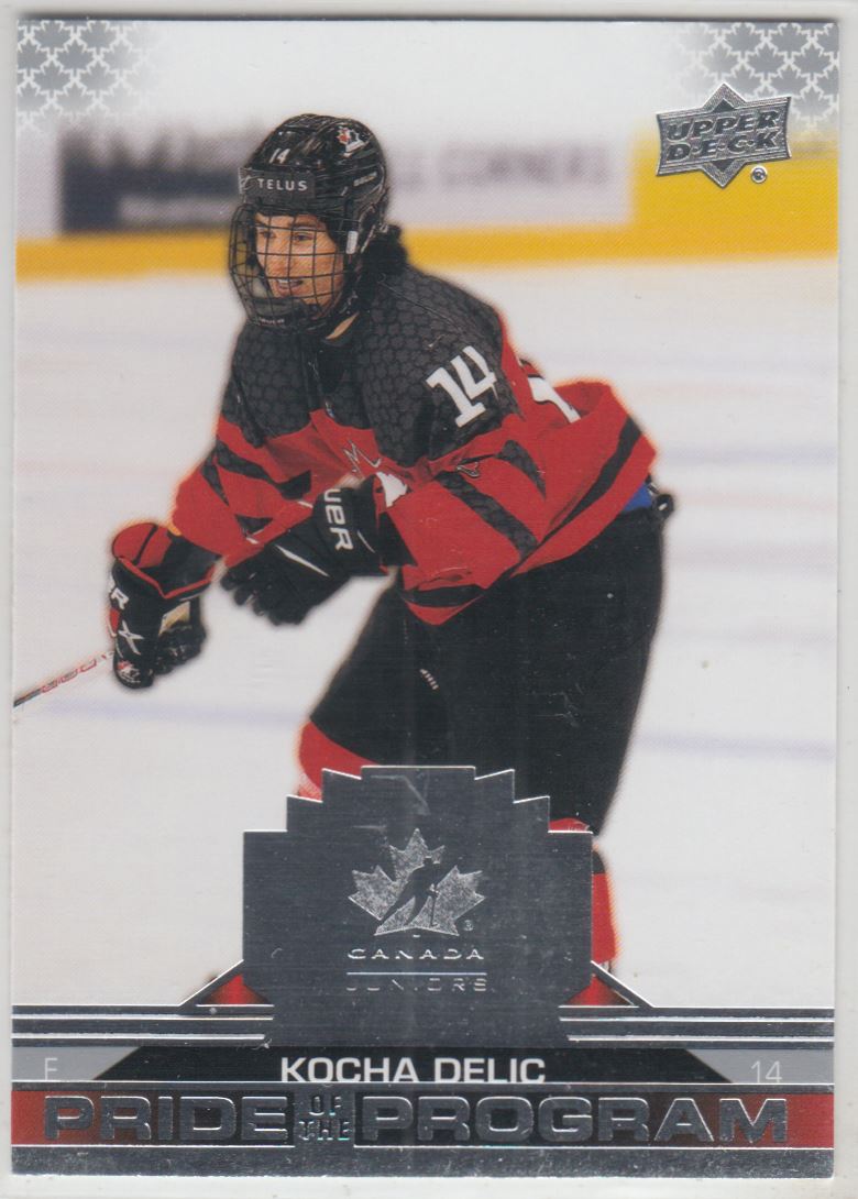 2022-23 Upper Deck Team Canada Juniors Kocha Delic #85 on Kronozio