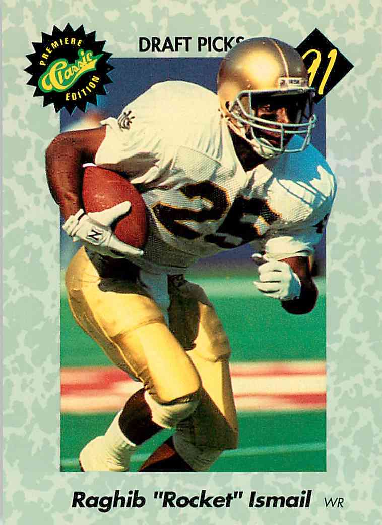 1991 Classic/Scoreboard Premier Classic Edition Raghib Rocket Ismail #1 ...