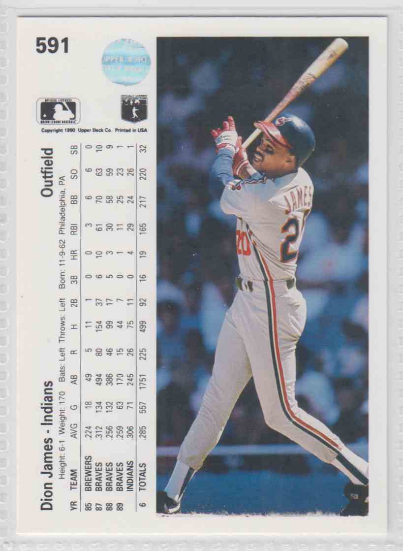 1990 Upper Deck Dion James #591 on Kronozio