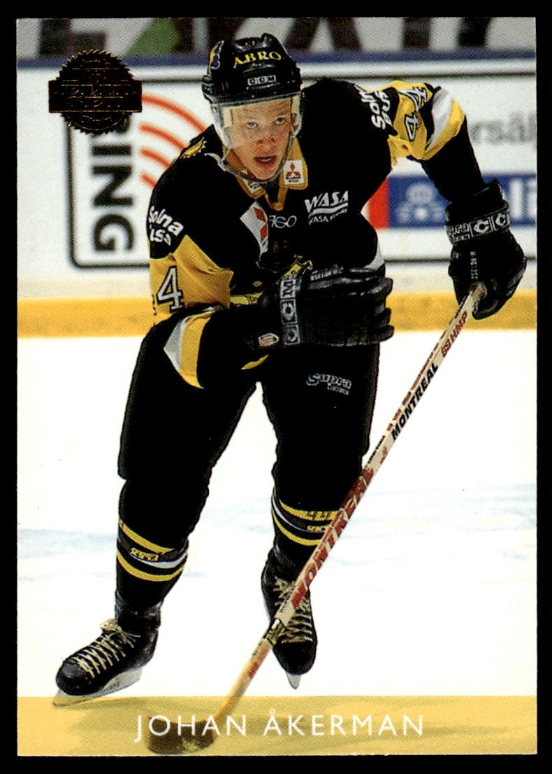 1995-96 Leaf Elit Set Sweden Johan Åkerman #8 on Kronozio