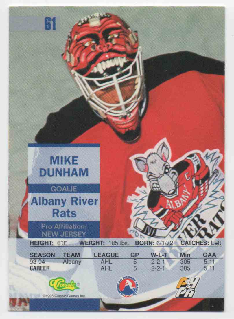 1995-96 Classic Images Mike Dunham #61 on Kronozio