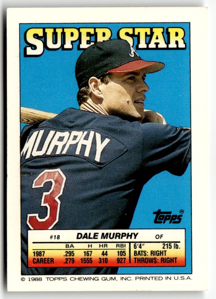 1988 Topps Dale Murphy #18 on Kronozio