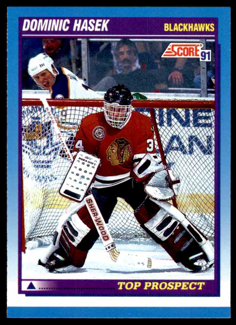 1991-92 Score Canadian Bilingual Dominic Hasek #346 on Kronozio