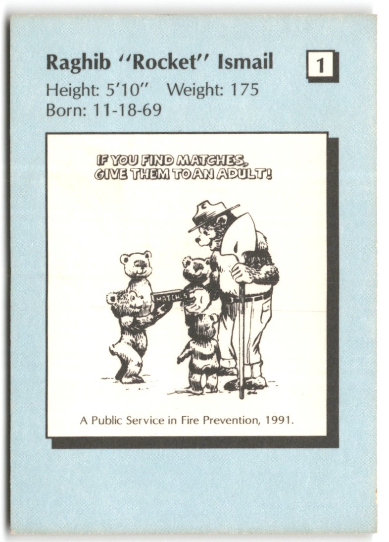 1991 Smokey the Bear Fire Prevention Raghib "Rocket" Ismail #1 on Kronozio
