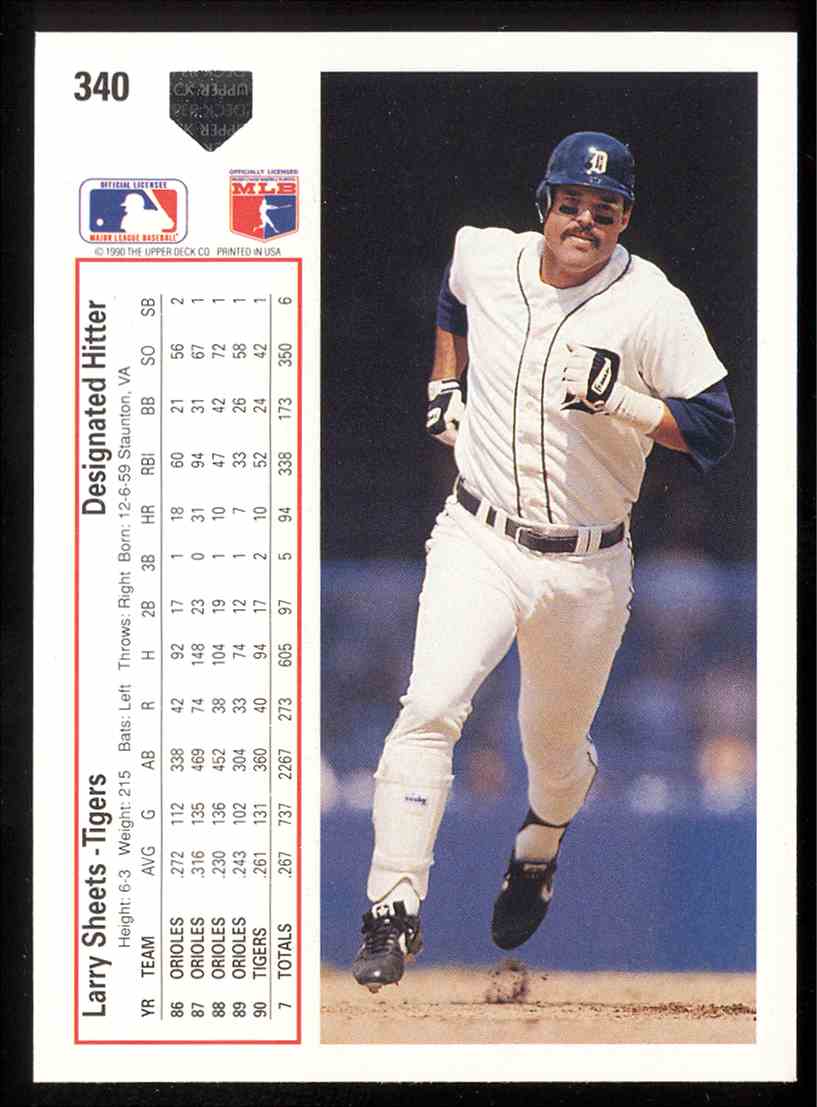 1991 Upper Deck Larry Sheets #340 on Kronozio