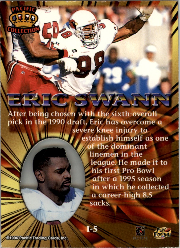 1996 Pacific Invincible Eric Swann #I-5 on Kronozio