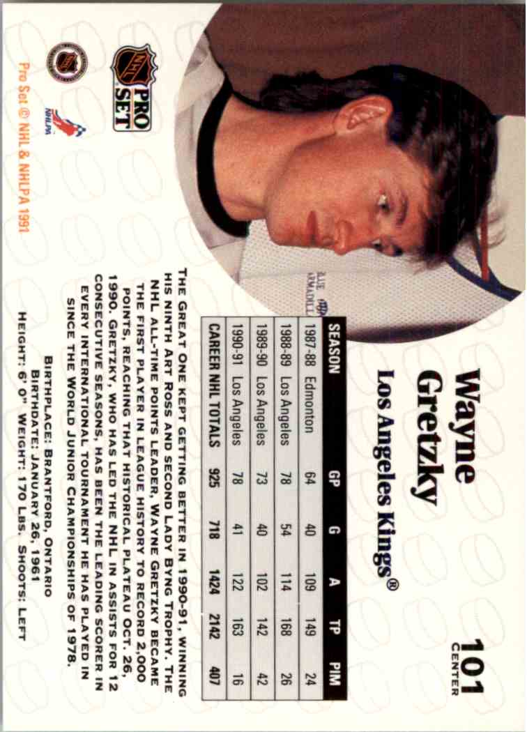 1991-92 Pro-Set - Wayne Gretzky - #101 on Kronozio