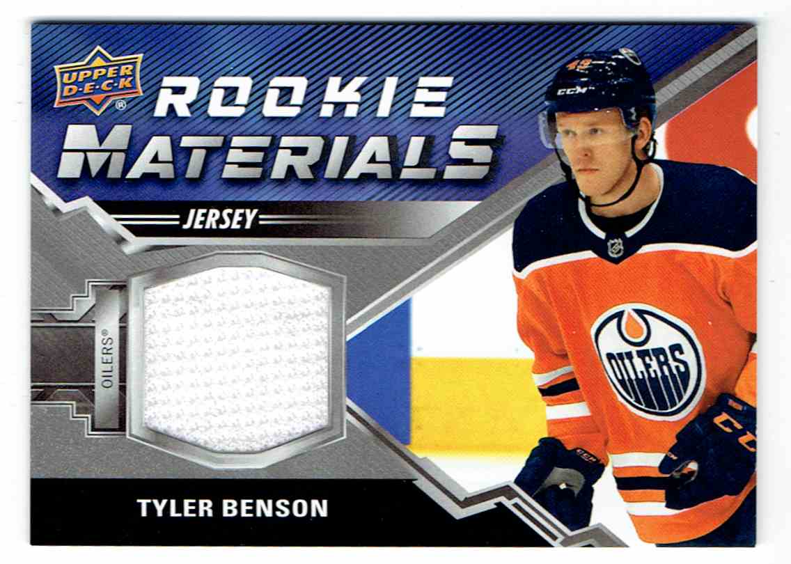 2020-21 Upper Deck Rookie Materials Tyler Benson #RM-TB on Kronozio