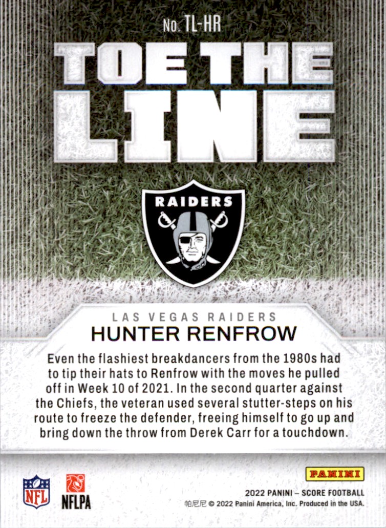 2022 Score Hunter Renfrow #TL-HR on Kronozio