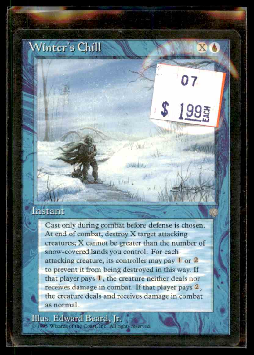 1995 Magic The Gathering Ice Age Winter's Chill #372 on Kronozio