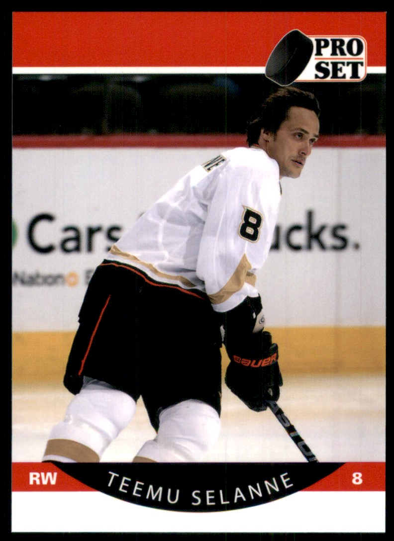 2021-22 Pro Set Red Hockey Card Teemu Selanne #PS10 on Kronozio