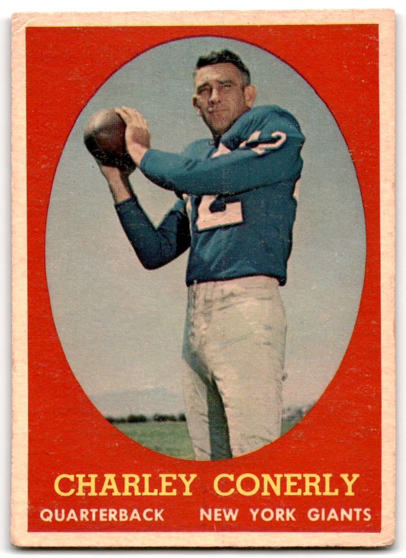 1958 Topps Charley Conerly SET BREAK in VG to EX CONDITION "LOOK" #84 ...