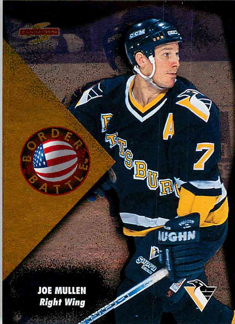 1995-96 Score Border Battle Joe Mullen #8 on Kronozio
