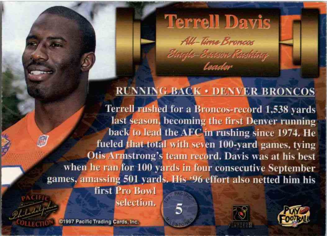 1997 Pacific Crown Collection Terrell Davis #5 on Kronozio
