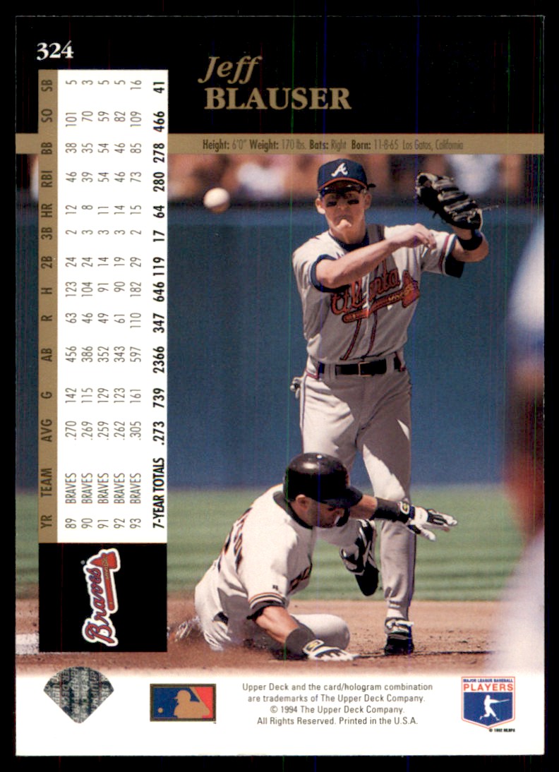 1994 Upper Deck Jeff Blauser #324 on Kronozio