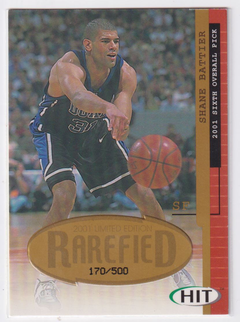 2001-02 SAGE HIT Rarefied Gold Shane Battier #R34 on Kronozio