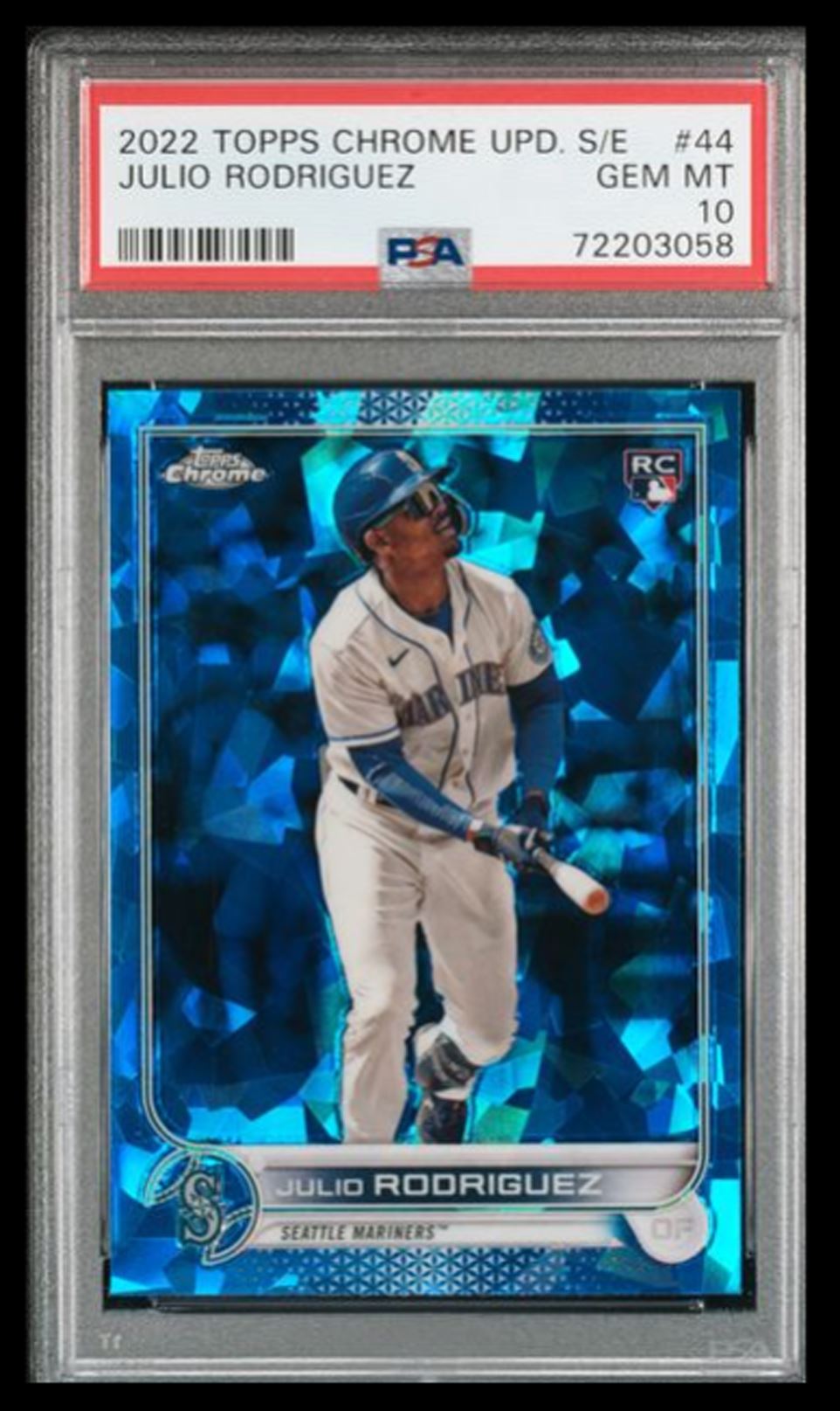 2022 Topps Chrome Update Sapphire Julio Rodriguez #44 on Kronozio