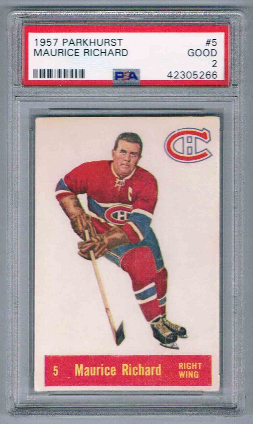 1957-58 Parkhurst Maurice Richard #5 on Kronozio