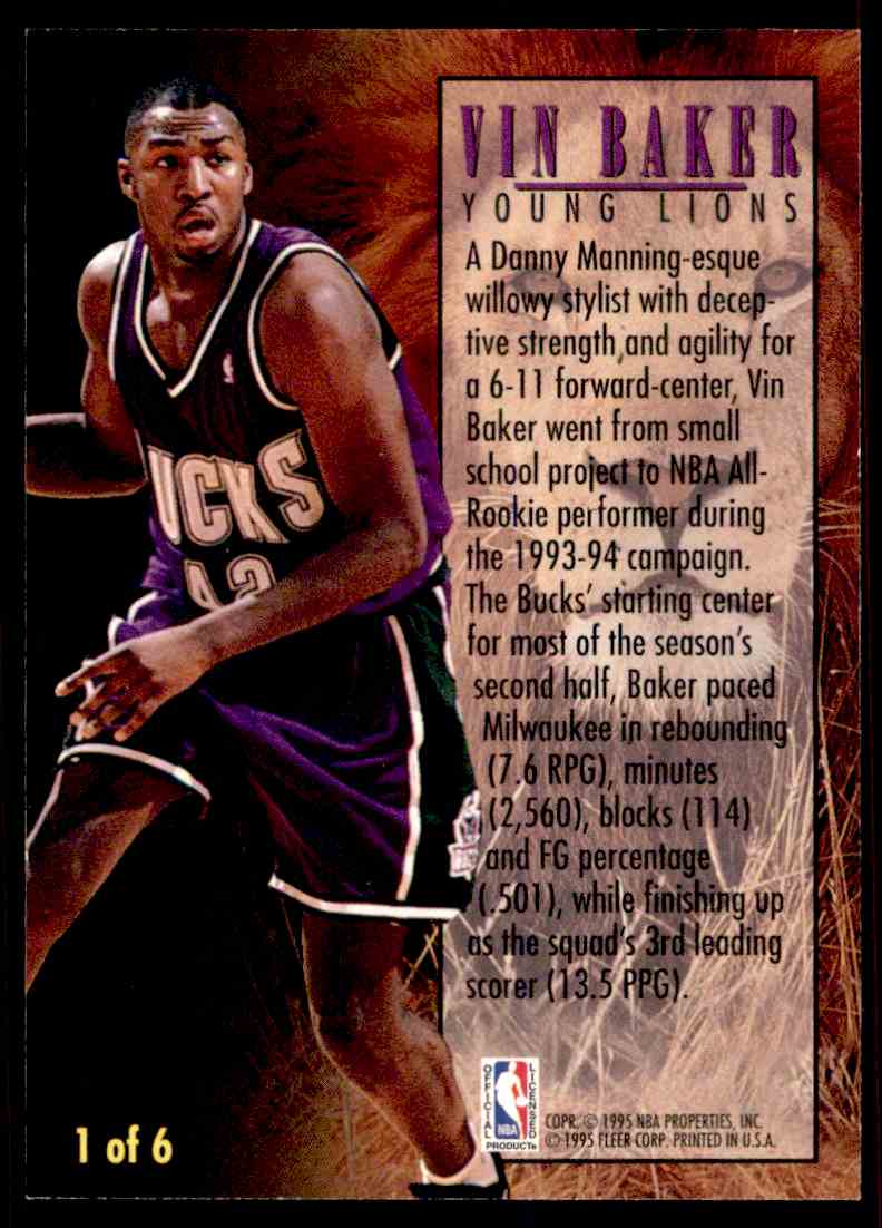 1994-95 Fleer F Vin Baker #1/6 on Kronozio