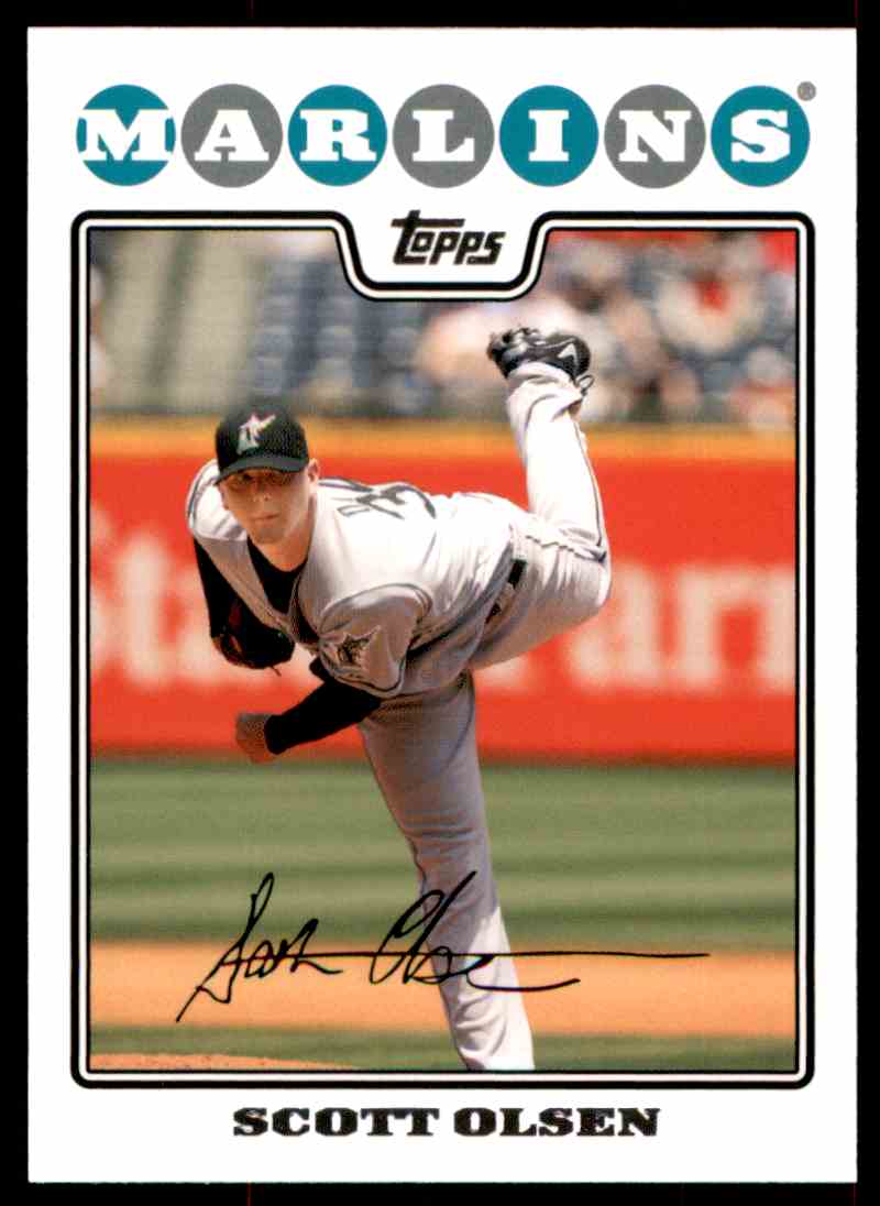 2008 Topps Baseball Card Scott Olsen #306 on Kronozio