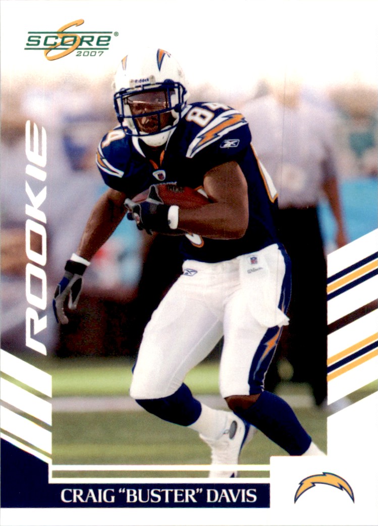 2007 SCORE CRAIG DAVIS SAN DIEGO CHARGERS #344 | eBay