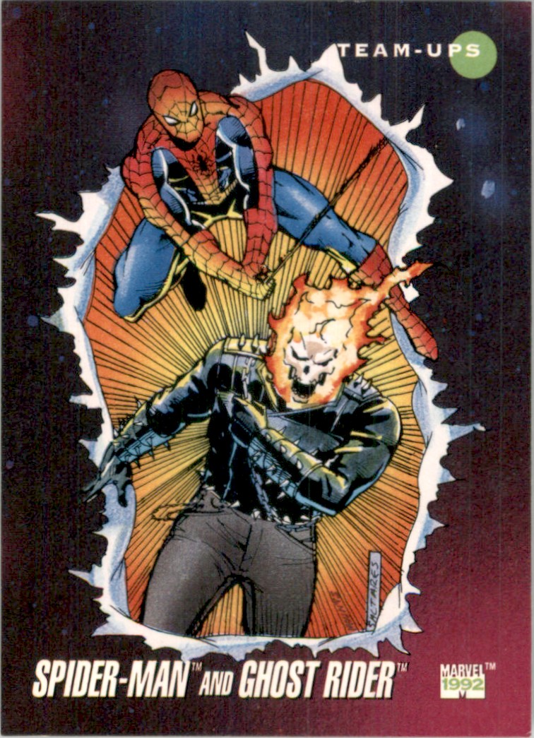 1992 Impel Marvel Universe III Spider-Man/Ghost Rider #72 on Kronozio