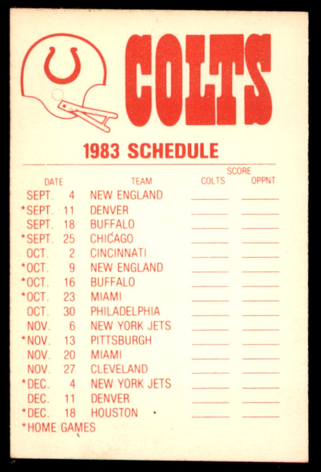 1983 Fleer Baltimore Colts on Kronozio
