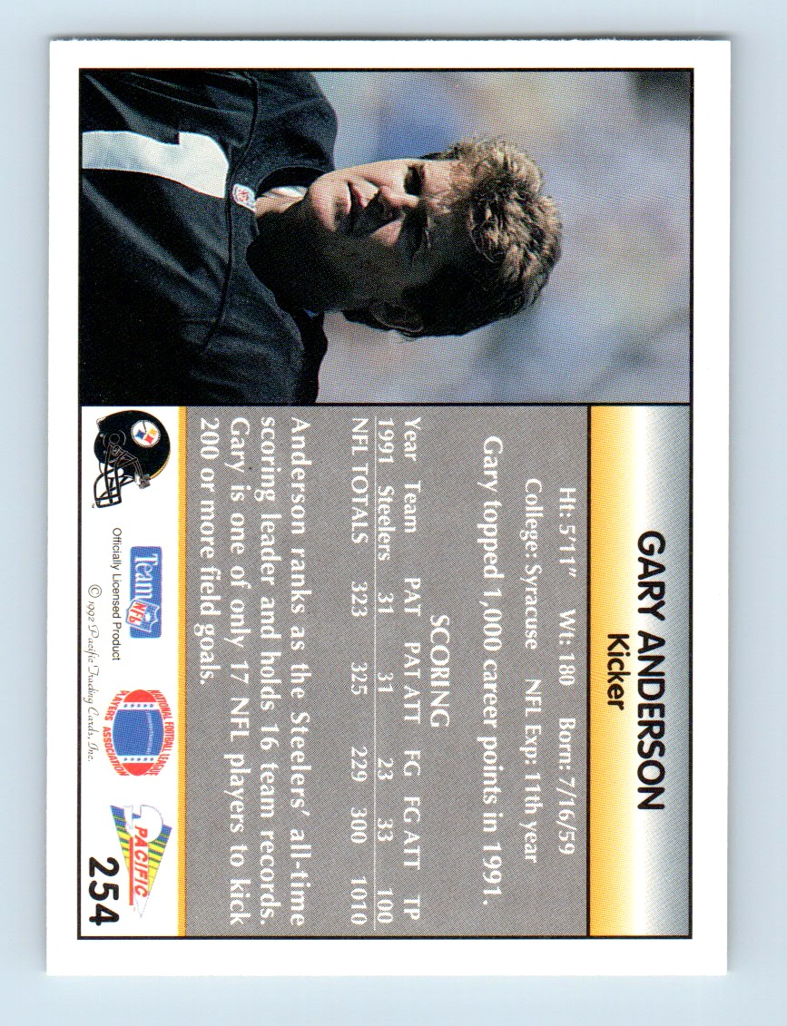 1992 Pacific Gary Anderson #254 on Kronozio