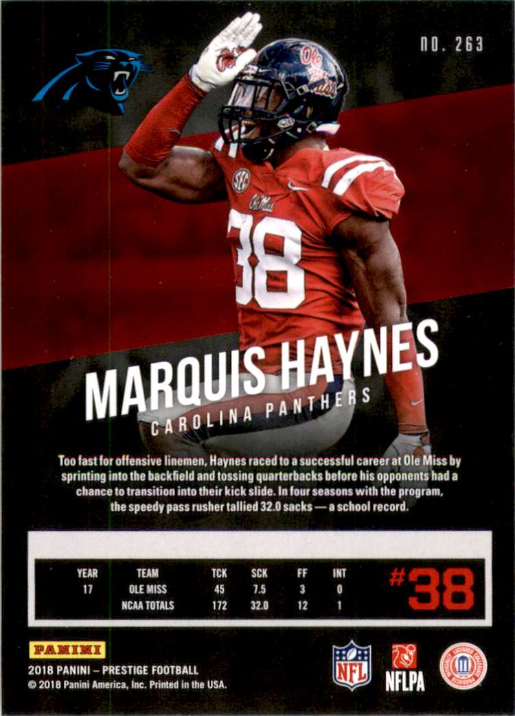 2018 Prestige Marquis Haynes RC #263 on Kronozio