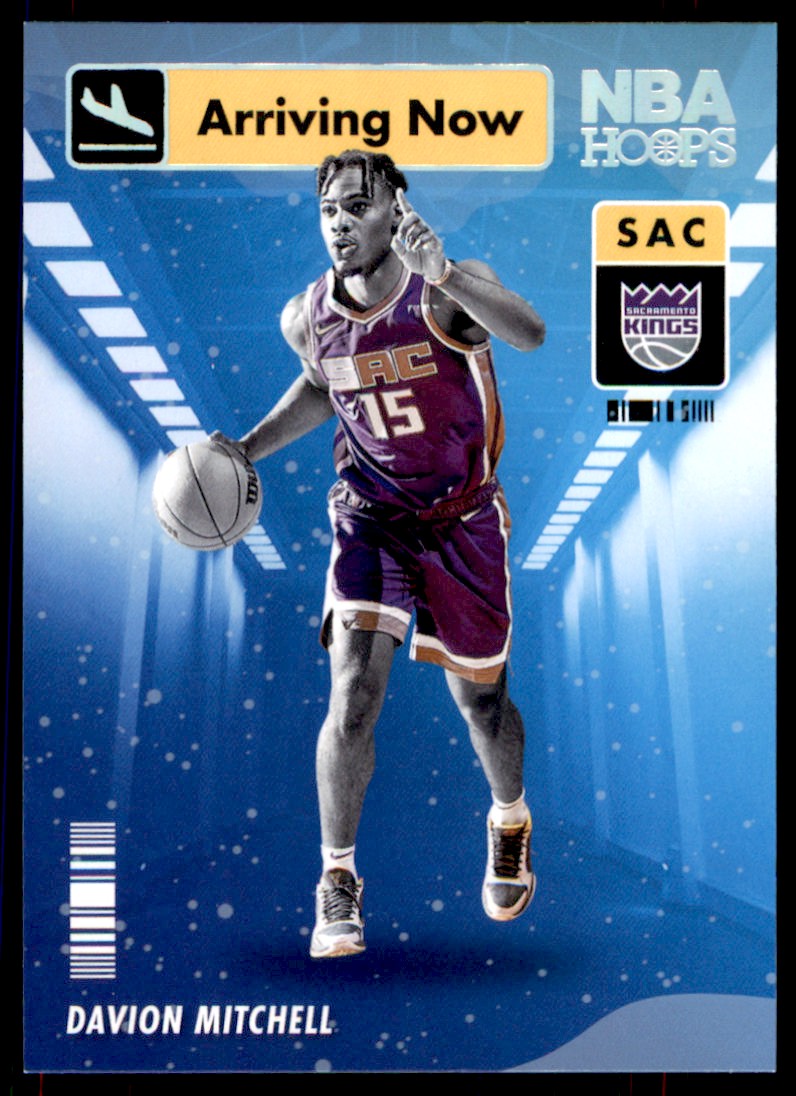 2021-22 NBA Hoops Arriving Now Davion Mitchell #5 on Kronozio