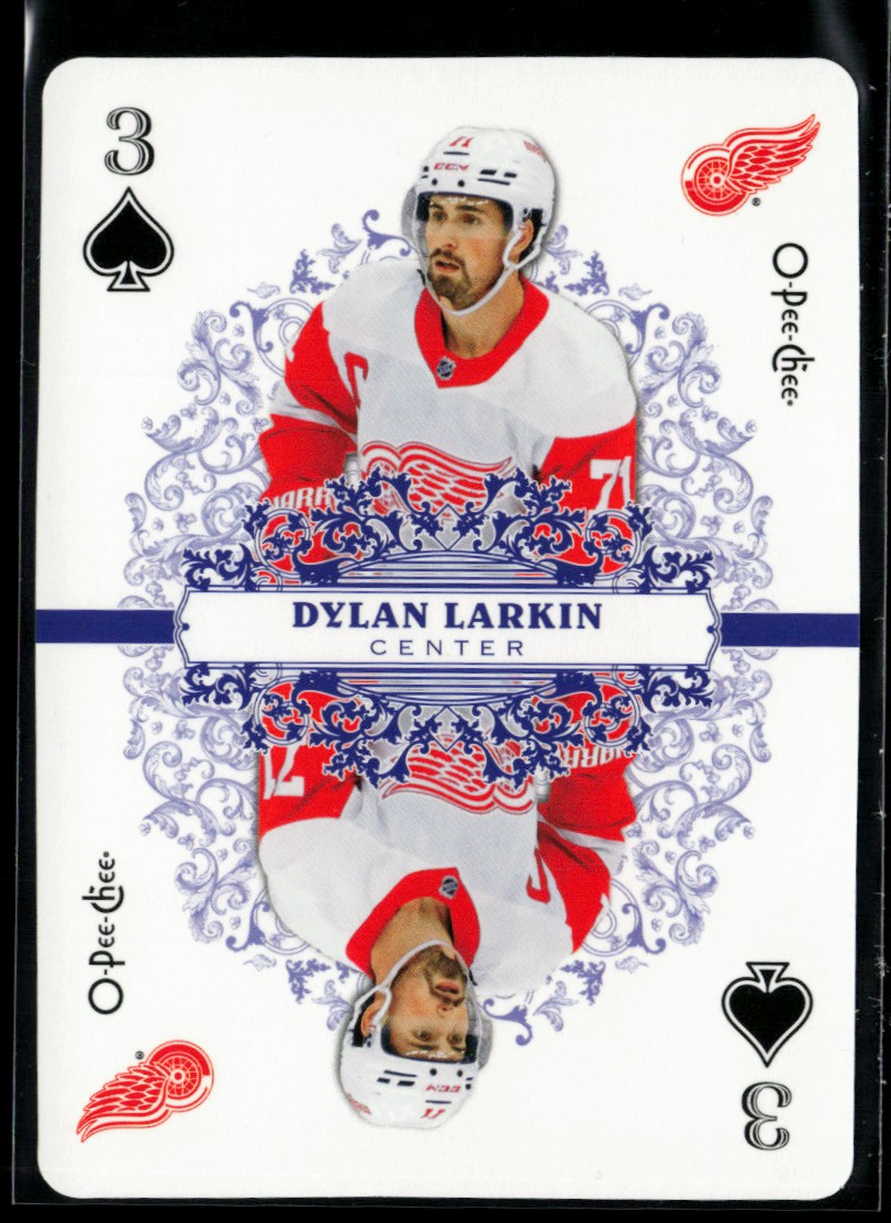 2022-23 O-Pee-Chee Playing Cards Dylan Larkin #3SPADES on Kronozio