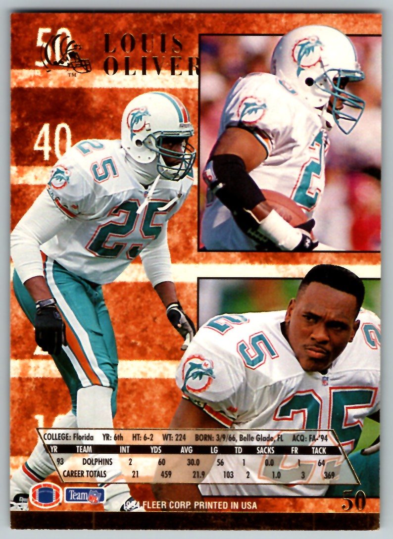 1994 Ultra Louis Oliver #50 on Kronozio