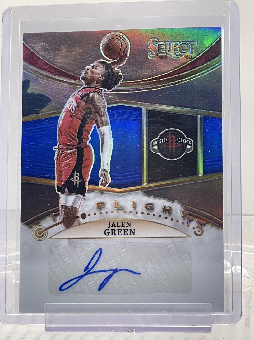 2022-23 SELECT IN FLIGHT AUTOGRAPH BLUE ROCKETS JALEN GREEN on Kronozio