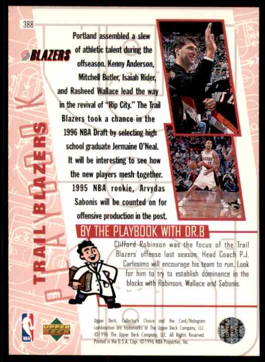 1996-97 Collector's Choice Clifford Robinson Play #388 on Kronozio