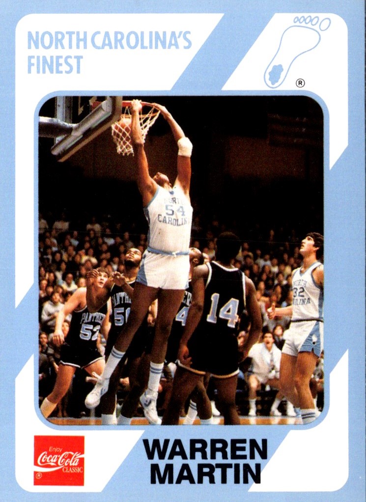 1989-90 Collegiate Collection North Carolina's Finest Warren Martin ...
